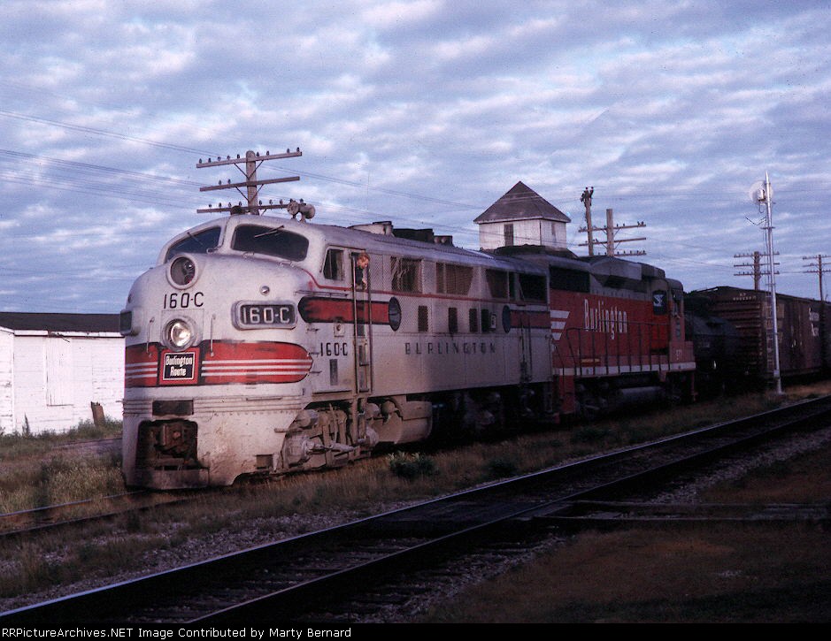 CB&Q F3A #160C and a GP30 in 1964